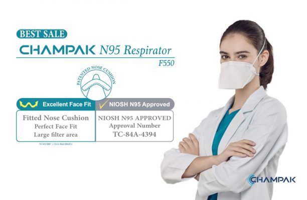 Champak F550 CDC NIOSH Approved N95 Mask - N95 In Stock