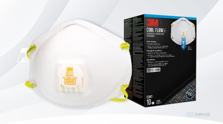 3M 8511 N95 Mask With Valve NIOSH Approved - N95 In Stock