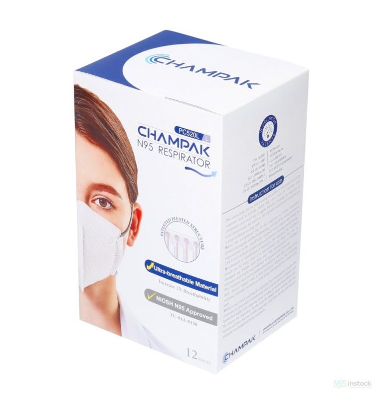 Champak PC520L N95 Mask NIOSH Approved - N95 In Stock